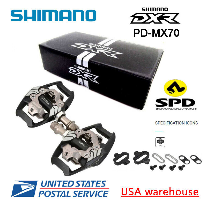 Shimano DXR PD-MX70 SPD BMX Racing Pedals Clipless SM-SH51 cleat