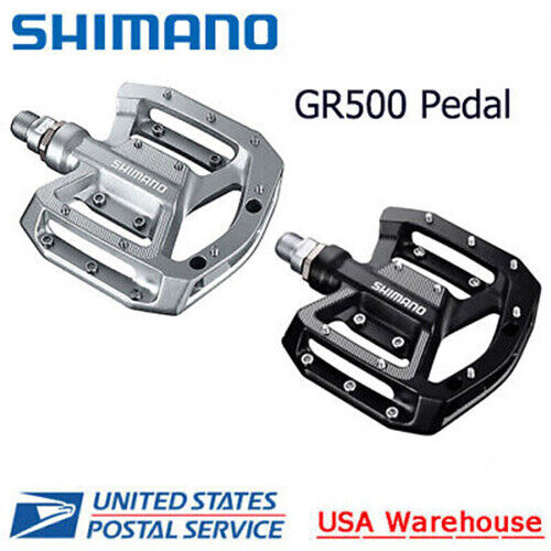 Shimano PD-GR500 Flat Platform Pedals Off Road Black Silver